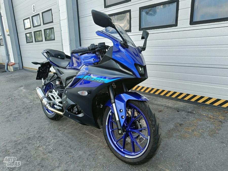 Blue Yamaha R 125 2024 in Klaipeda, with an engine capacity of 0.13 L and mileage of 6 thousand km for 4900 €, photo 3 on AUTOMOTO.COM.LV