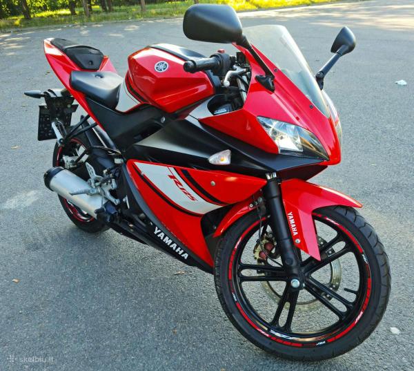 Red Yamaha R 125 2009 in Alytus, with an engine capacity of 0.13 L and mileage of 20 thousand km for 2050 €, photo 8 on AUTOMOTO.COM.LV