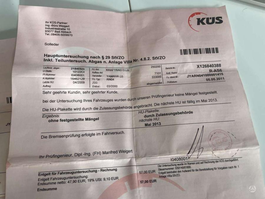 Серый Ямаха R1 2000 в Вильнюс, объемом двигателя 1.00 л и пробегом 33 тыс. км за 2890 €, фото 27 на AUTOMOTO.COM.LV