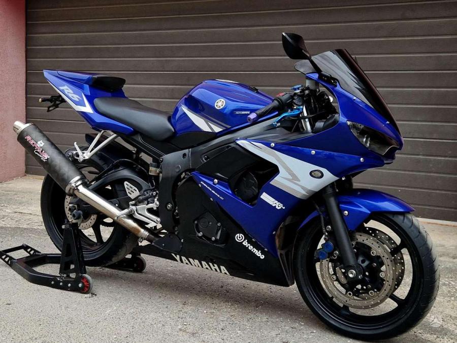 Синий Ямаха R6 2003 в Вильнюс, объемом двигателя 0.60 л и пробегом 40 тыс. км за 3650 €, фото 1 на AUTOMOTO.COM.LV