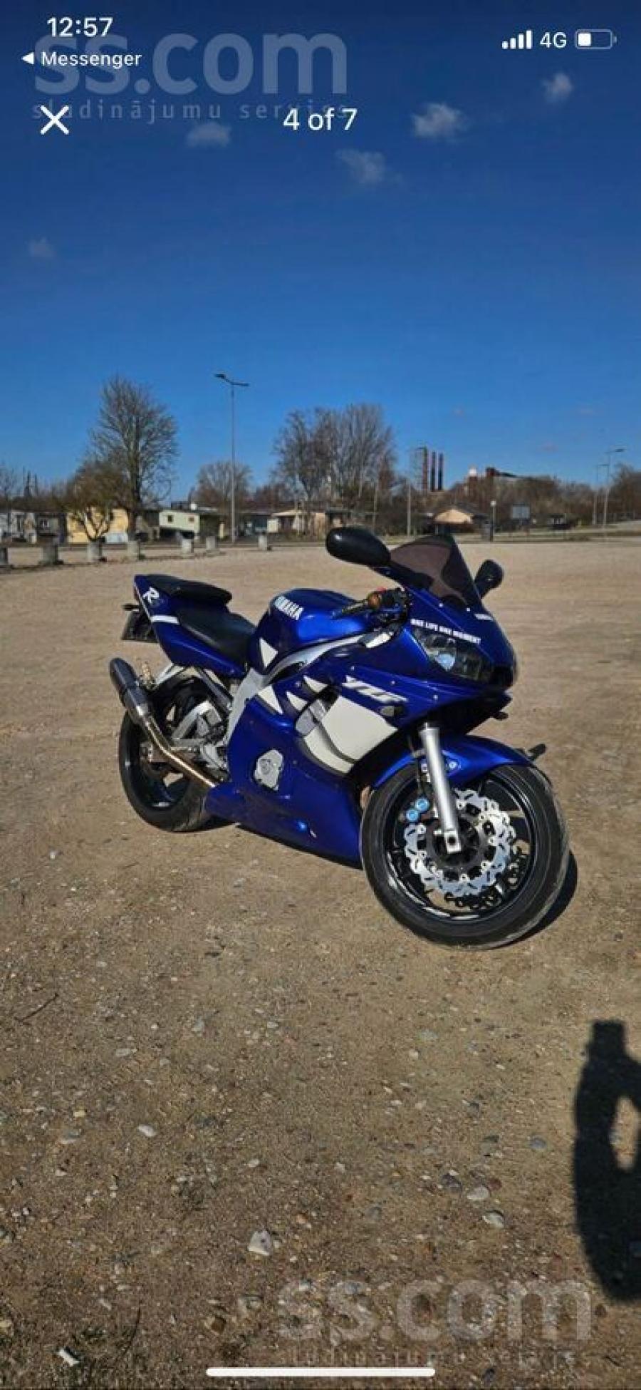 Yamaha R6 2000 Liepāja, ar dzinēja tilpumu 0.60 L un nobraukumu 0 tūkst. km par 1500 €, foto 1 vietnē AUTOMOTO.COM.LV