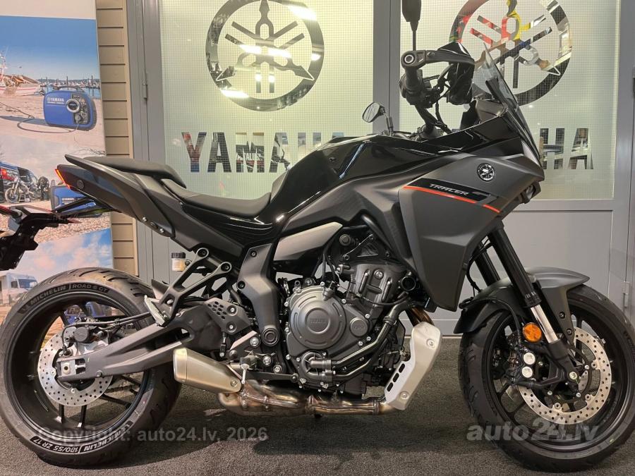 Black Yamaha Tracer 7 2026 in Tallinn, with an engine capacity of 0.69 L and mileage of 0 thousand km for 8990 €, photo 1 on AUTOMOTO.COM.LV