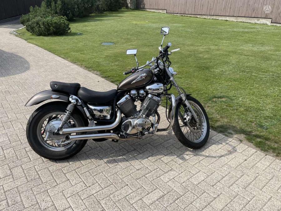 Green Yamaha Virago 1999 in Vilnius, with an engine capacity of 0.54 L and mileage of 49 thousand km for 2480 €, photo 1 on AUTOMOTO.COM.LV