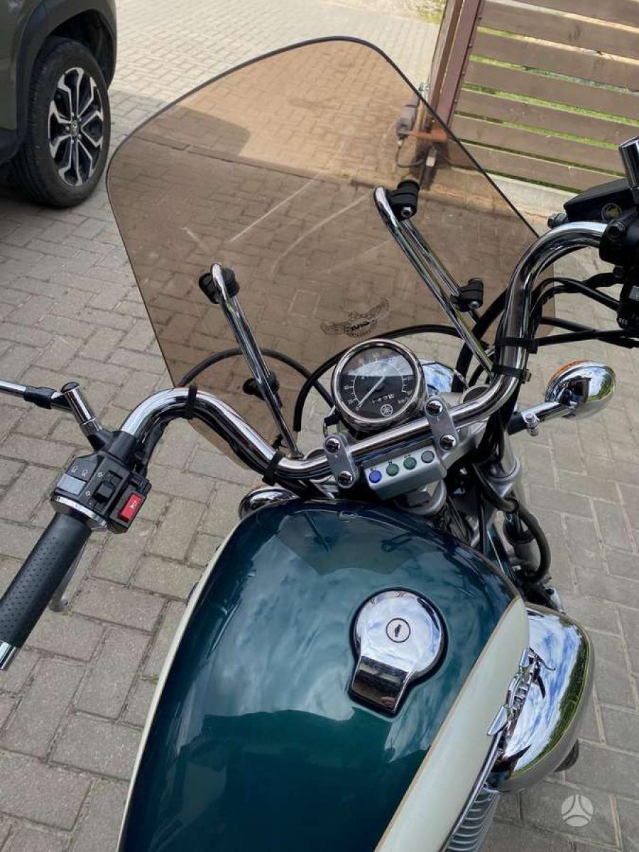 Green Yamaha Virago 2001 in Vilnius, with an engine capacity of 0.54 L and mileage of 47 thousand km for 2650 €, photo 1 on AUTOMOTO.COM.LV