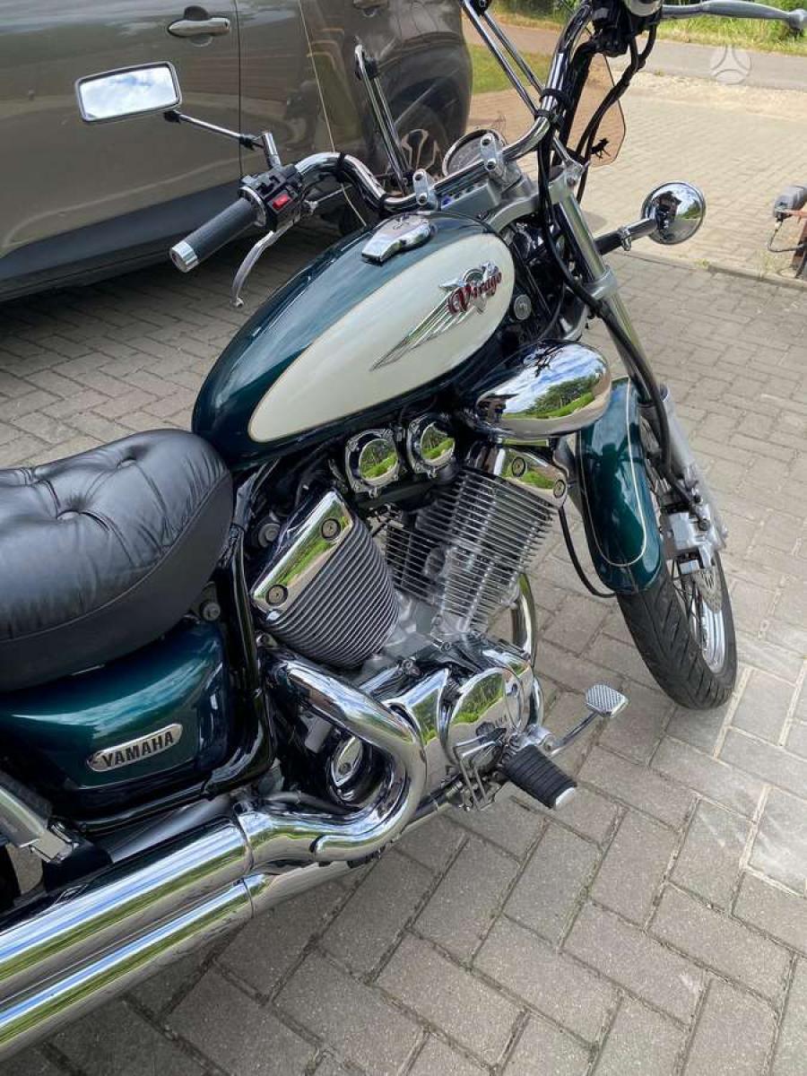 Green Yamaha Virago 2001 in Vilnius, with an engine capacity of 0.54 L and mileage of 47 thousand km for 2650 €, photo 3 on AUTOMOTO.COM.LV