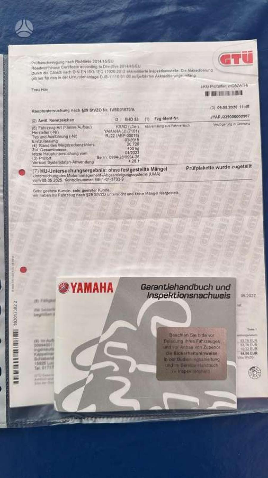 Pelēks Yamaha XJ 2015 Klaipėda, ar dzinēja tilpumu 0.60 L un nobraukumu 22 tūkst. km par 4200 €, foto 16 vietnē AUTOMOTO.COM.LV