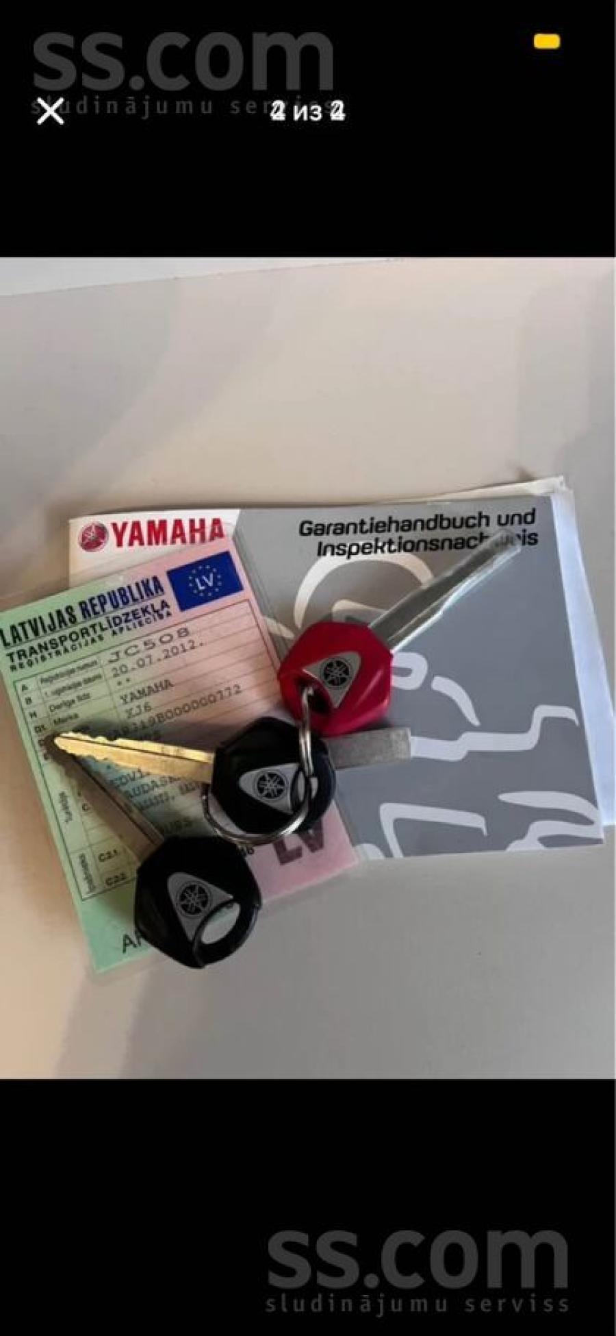 Yamaha XJ6 2012 Balvi, ar dzinēja tilpumu 0.60 L un nobraukumu 0 tūkst. km par 3250 €, foto 7 vietnē AUTOMOTO.COM.LV