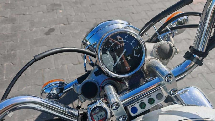 Blue Yamaha XV 1997 in Vilnius, with an engine capacity of 0.54 L and mileage of 68 thousand km for 1250 €, photo 7 on AUTOMOTO.COM.LV