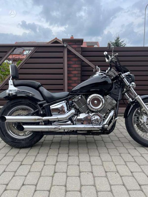Black Yamaha XVS 2002 in Klaipeda, with an engine capacity of 1.10 L and mileage of 46 thousand km for 3500 €, photo 1 on AUTOMOTO.COM.LV