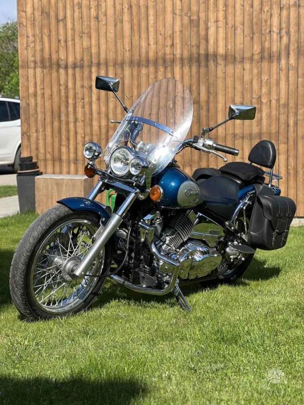 Blue Yamaha XVS 1998 in Vilnius, with an engine capacity of 0.65 L and mileage of 22 thousand km for 3350 €, photo 1 on AUTOMOTO.COM.LV