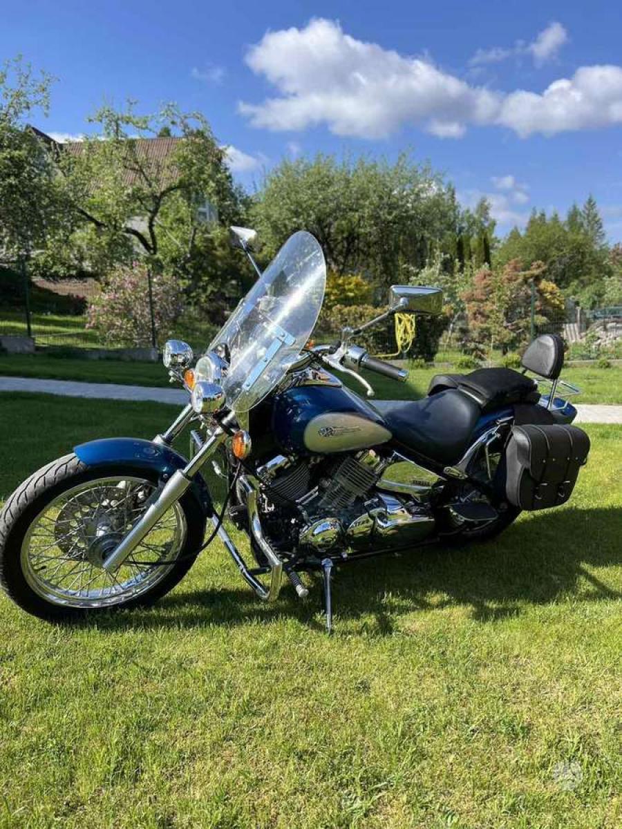 Blue Yamaha XVS 1998 in Vilnius, with an engine capacity of 0.65 L and mileage of 22 thousand km for 3350 €, photo 11 on AUTOMOTO.COM.LV