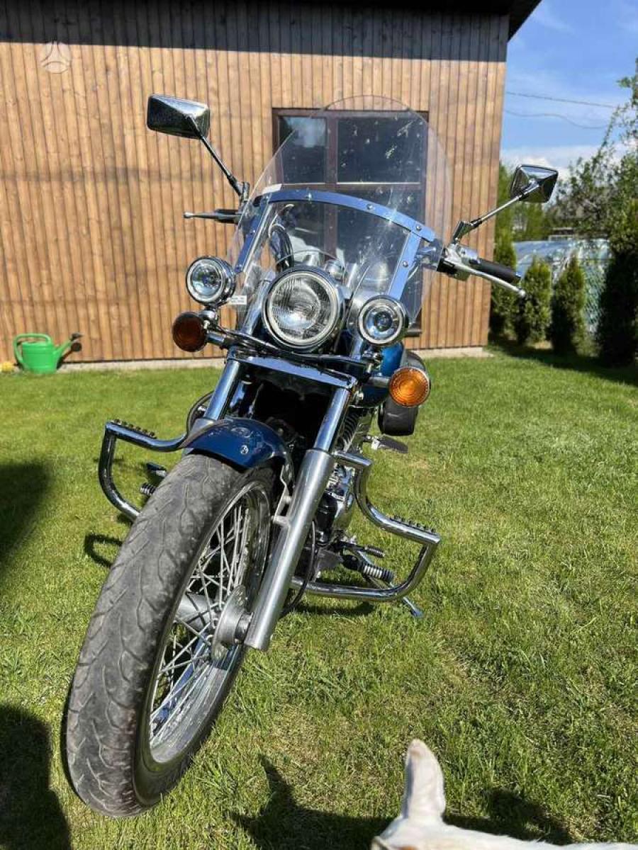 Blue Yamaha XVS 1998 in Vilnius, with an engine capacity of 0.65 L and mileage of 22 thousand km for 3350 €, photo 13 on AUTOMOTO.COM.LV