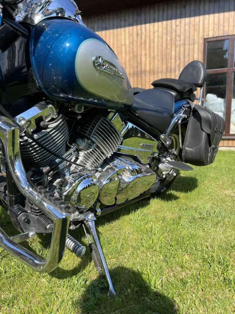 Blue Yamaha XVS 1998 in Vilnius, with an engine capacity of 0.65 L and mileage of 22 thousand km for 3350 €, photo 16 on AUTOMOTO.COM.LV