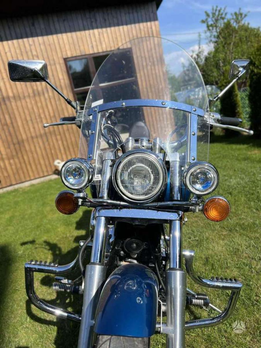 Blue Yamaha XVS 1998 in Vilnius, with an engine capacity of 0.65 L and mileage of 22 thousand km for 3350 €, photo 18 on AUTOMOTO.COM.LV