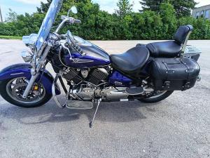 Blue Yamaha XVS 2007 in Radviliskis, with an engine capacity of 1.06 L and mileage of 25 thousand km for 3500 €, photo 7 on AUTOMOTO.COM.LV