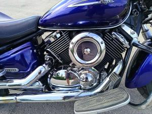 Blue Yamaha XVS 2007 in Radviliskis, with an engine capacity of 1.06 L and mileage of 25 thousand km for 3500 €, photo 10 on AUTOMOTO.COM.LV