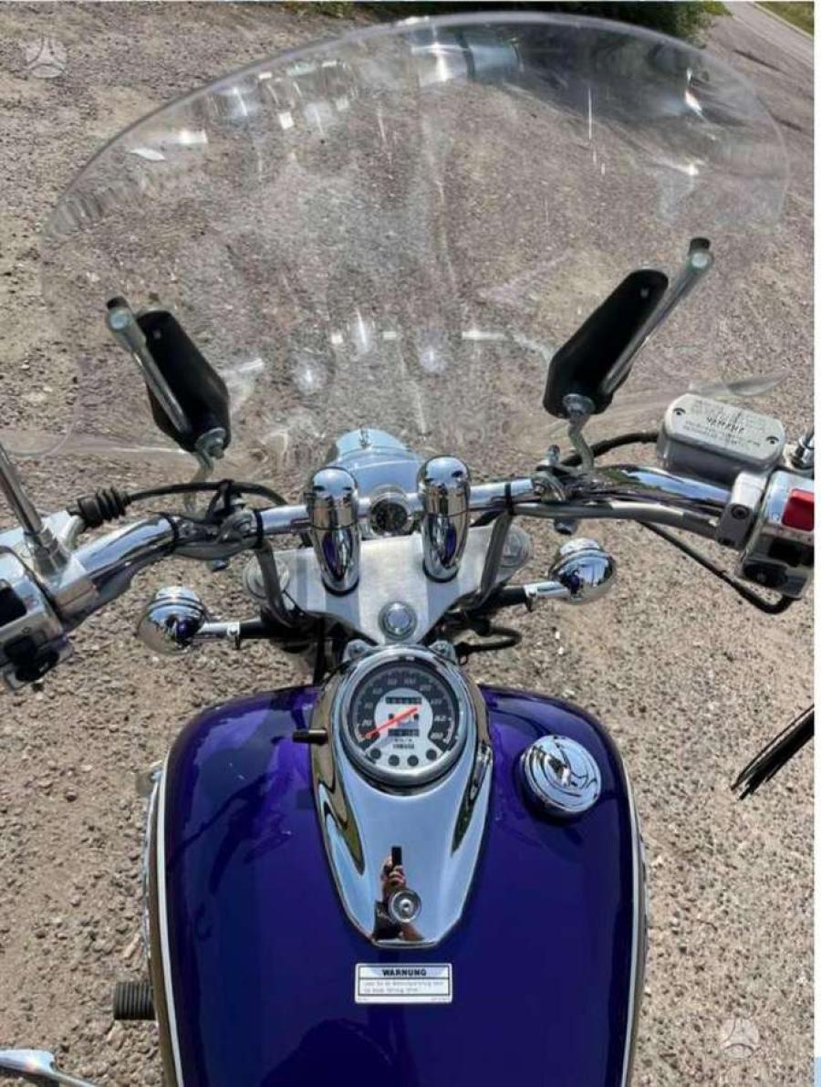Blue Yamaha XVS 2026 in Kaunas, with an engine capacity of 0.65 L and mileage of 16 thousand km for 3650 €, photo 6 on AUTOMOTO.COM.LV