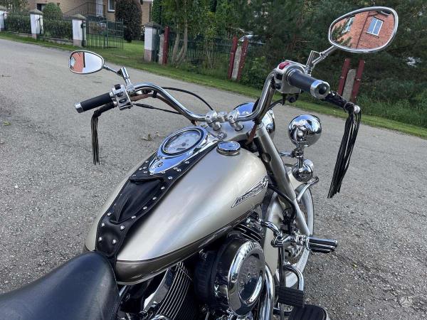 Brown Yamaha XVS 2002 in Siauliai, with an engine capacity of 1.10 L and mileage of 66 thousand km for 4300 €, photo 9 on AUTOMOTO.COM.LV