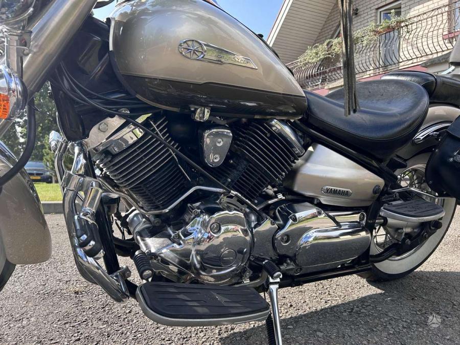 Brown Yamaha XVS 2002 in Siauliai, with an engine capacity of 1.10 L and mileage of 66 thousand km for 4300 €, photo 11 on AUTOMOTO.COM.LV
