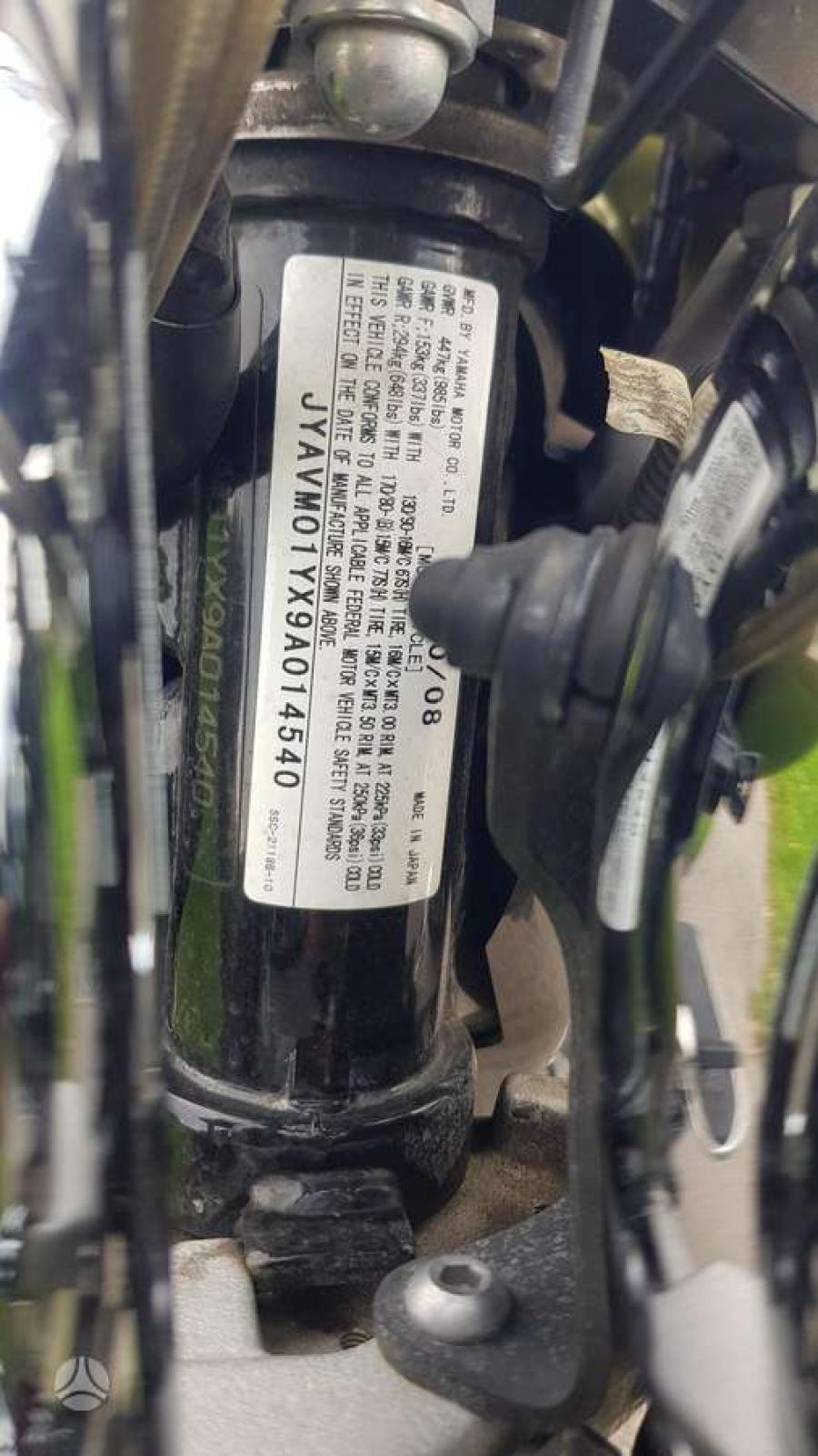 Yamaha XVS 2009 Klaipėda, ar dzinēja tilpumu 0.65 L un nobraukumu 15 tūkst. km par 4000 €, foto 13 vietnē AUTOMOTO.COM.LV
