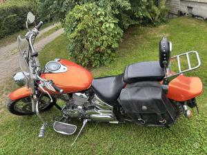 Orange Yamaha XVS 2001 in Vilnius, with an engine capacity of 1.06 L and mileage of 55 thousand km for 3300 €, photo 3 on AUTOMOTO.COM.LV