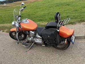Orange Yamaha XVS 2001 in Vilnius, with an engine capacity of 1.06 L and mileage of 55 thousand km for 3300 €, photo 10 on AUTOMOTO.COM.LV