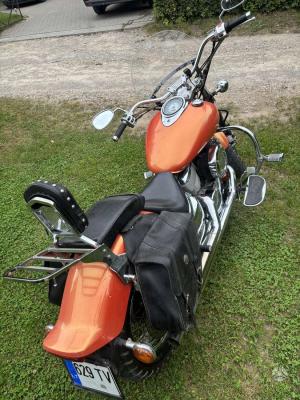 Orange Yamaha XVS 2001 in Vilnius, with an engine capacity of 1.06 L and mileage of 55 thousand km for 3300 €, photo 14 on AUTOMOTO.COM.LV