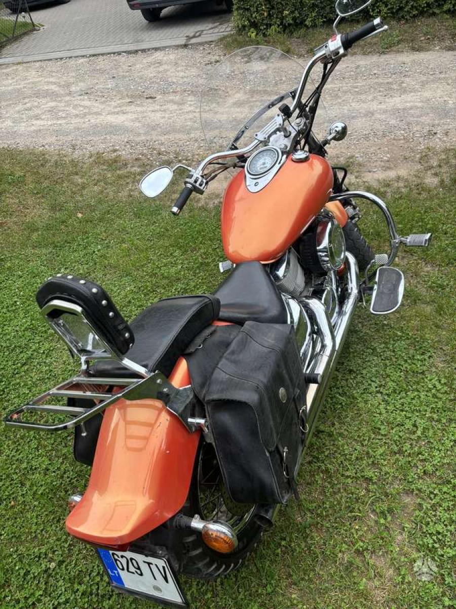 Orange Yamaha XVS 2001 in Vilnius, with an engine capacity of 1.06 L and mileage of 55 thousand km for 3300 €, photo 14 on AUTOMOTO.COM.LV