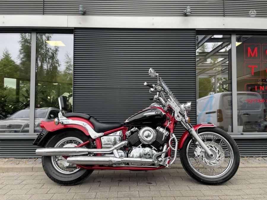 Red Yamaha XVS 2001 in Riga, with an engine capacity of 0.65 L and mileage of 35 thousand km for 2999 €, photo 6 on AUTOMOTO.COM.LV