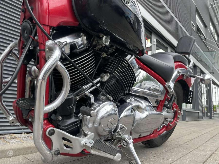 Red Yamaha XVS 2001 in Riga, with an engine capacity of 0.65 L and mileage of 35 thousand km for 2999 €, photo 12 on AUTOMOTO.COM.LV