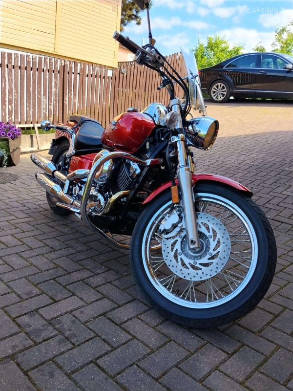 Red Yamaha XVS 2007 in Kaunas, with an engine capacity of 0.65 L and mileage of 7 thousand km for 5000 €, photo 1 on AUTOMOTO.COM.LV