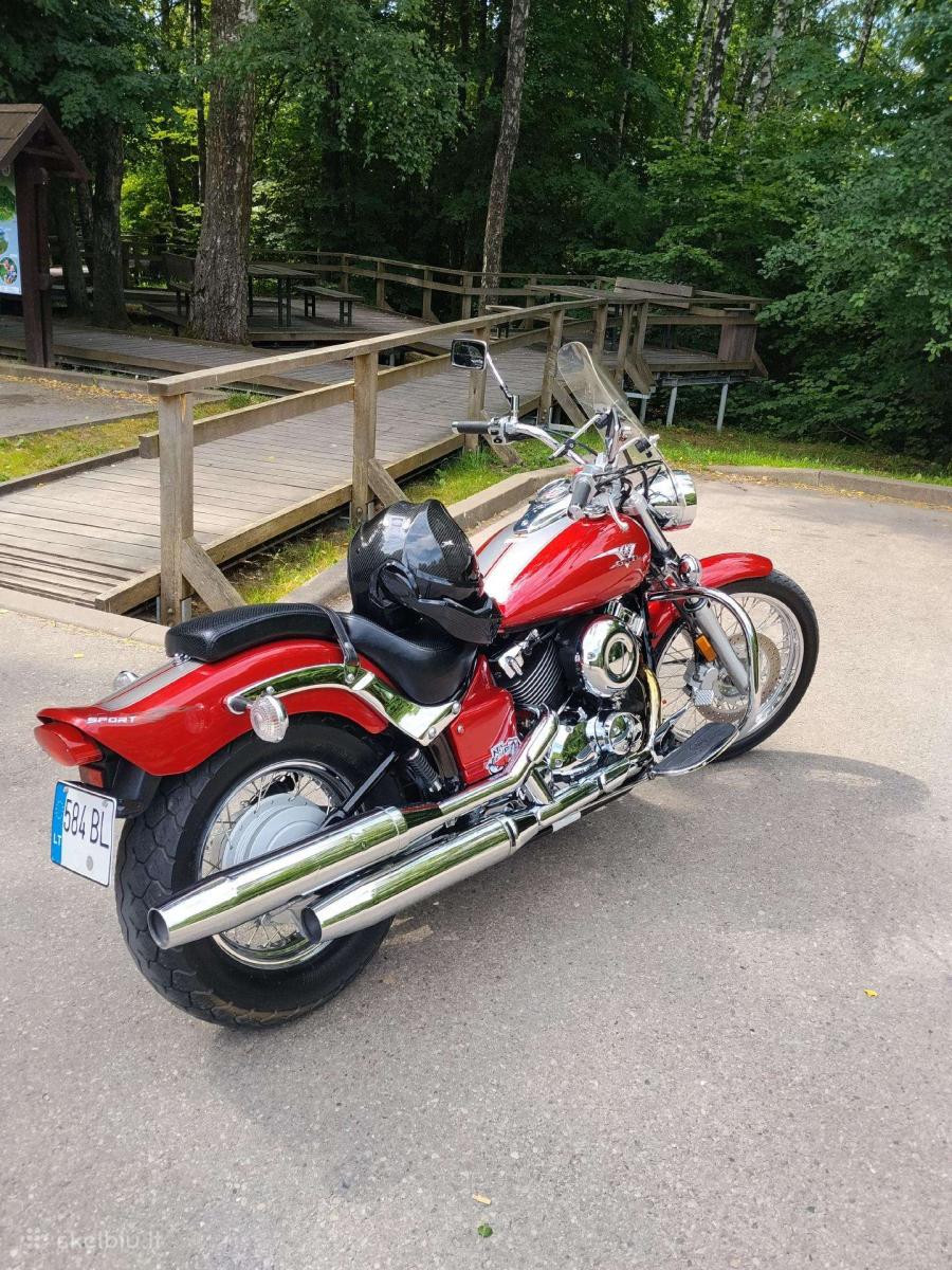 Red Yamaha XVS 2007 in Kaunas, with an engine capacity of 0.65 L and mileage of 7 thousand km for 5000 €, photo 4 on AUTOMOTO.COM.LV