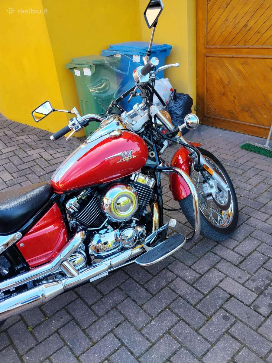 Red Yamaha XVS 2007 in Kaunas, with an engine capacity of 0.65 L and mileage of 7 thousand km for 5000 €, photo 6 on AUTOMOTO.COM.LV
