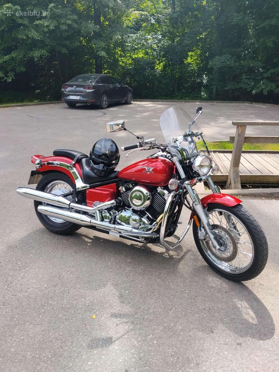 Red Yamaha XVS 2007 in Kaunas, with an engine capacity of 0.65 L and mileage of 7 thousand km for 5000 €, photo 8 on AUTOMOTO.COM.LV