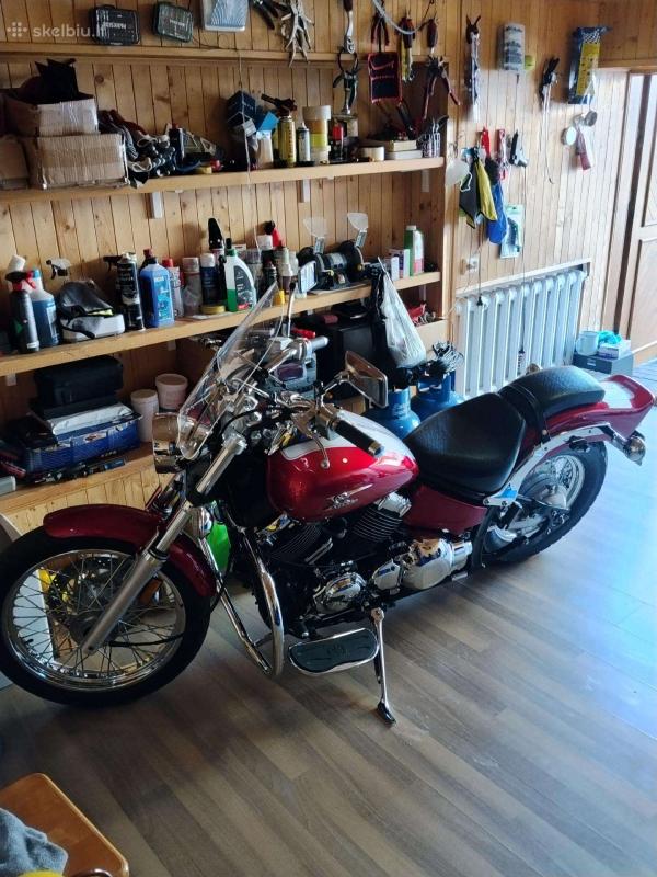 Red Yamaha XVS 2007 in Kaunas, with an engine capacity of 0.65 L and mileage of 7 thousand km for 5000 €, photo 9 on AUTOMOTO.COM.LV