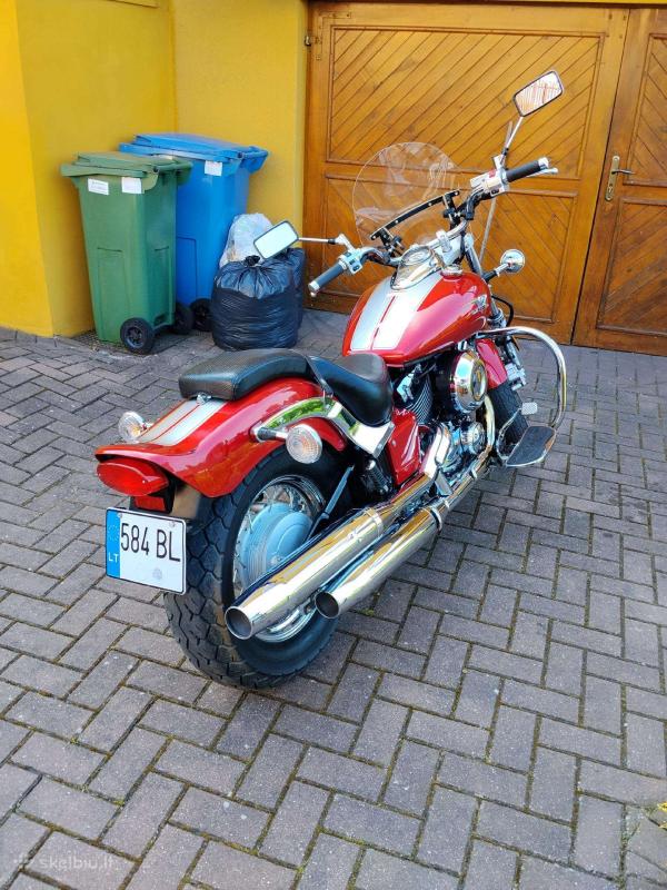 Red Yamaha XVS 2007 in Kaunas, with an engine capacity of 0.65 L and mileage of 7 thousand km for 5000 €, photo 11 on AUTOMOTO.COM.LV