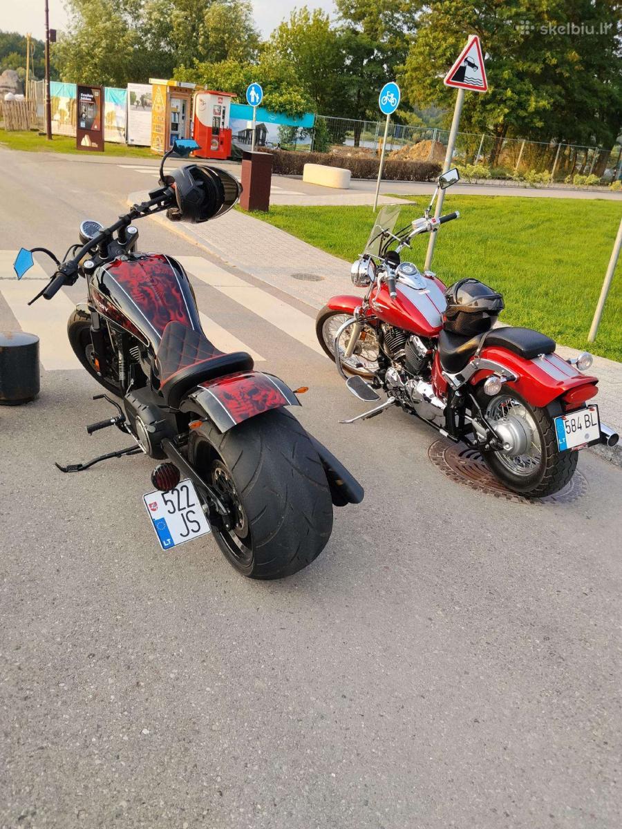 Red Yamaha XVS 2007 in Kaunas, with an engine capacity of 0.65 L and mileage of 7 thousand km for 5000 €, photo 12 on AUTOMOTO.COM.LV