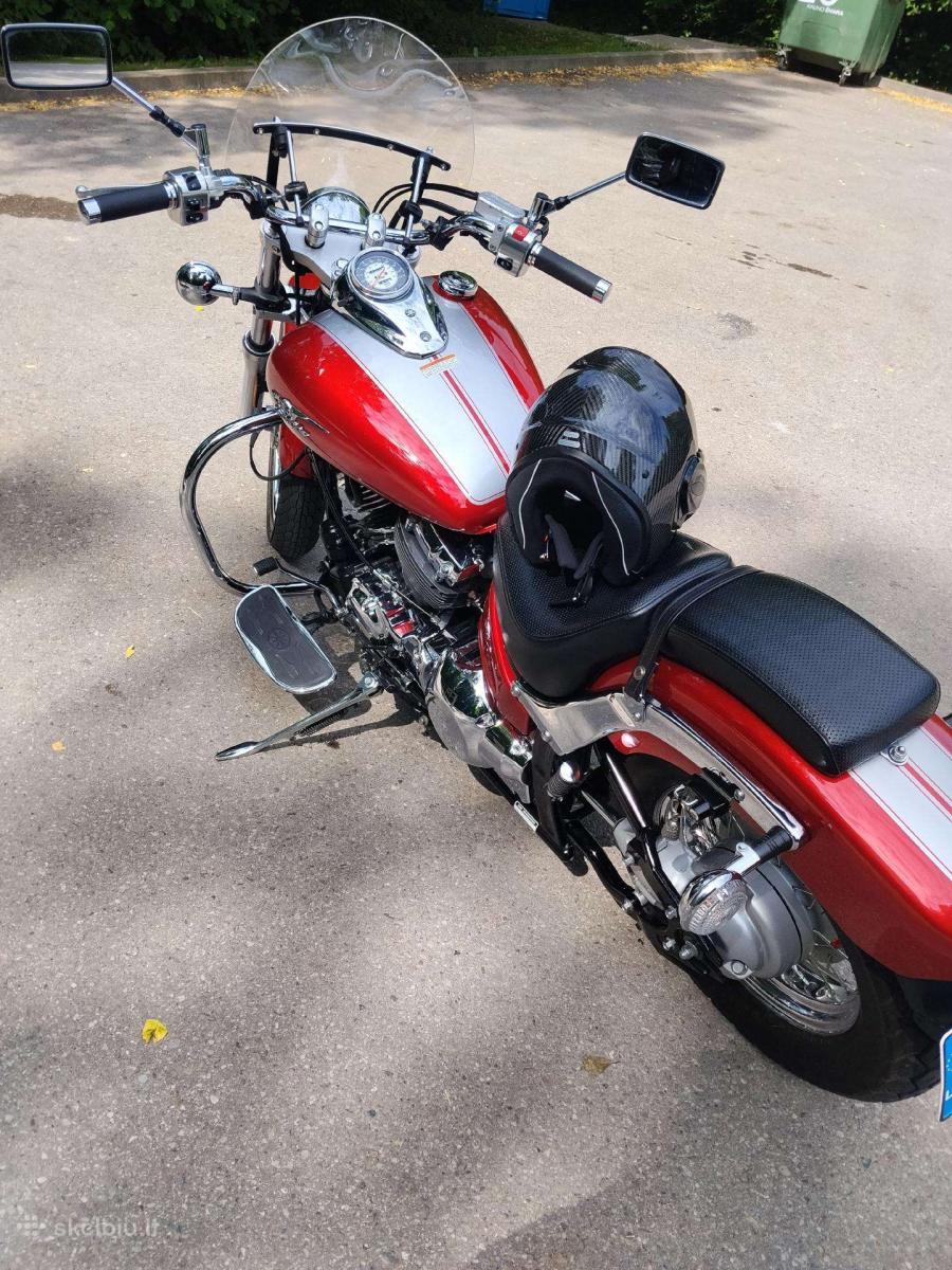 Red Yamaha XVS 2007 in Kaunas, with an engine capacity of 0.65 L and mileage of 7 thousand km for 5000 €, photo 13 on AUTOMOTO.COM.LV
