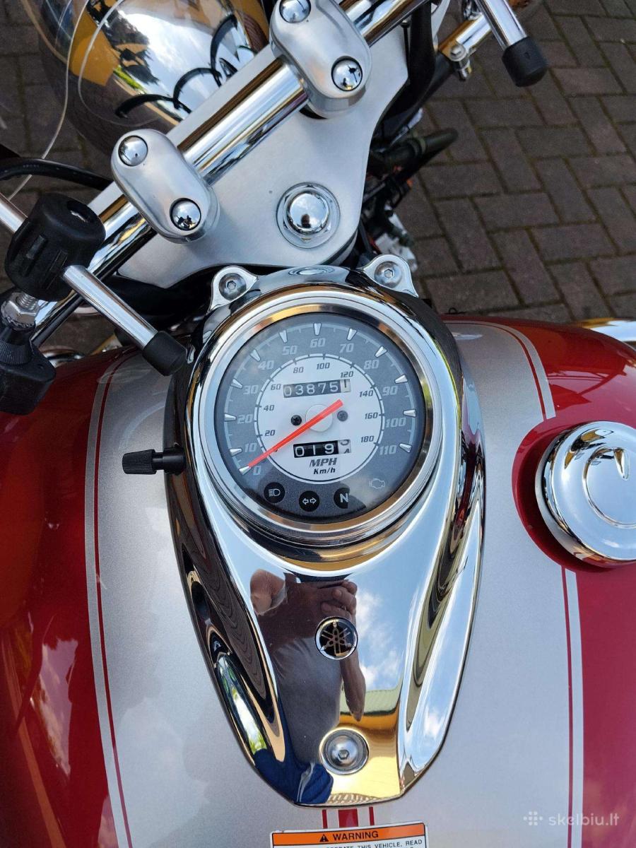 Red Yamaha XVS 2007 in Kaunas, with an engine capacity of 0.65 L and mileage of 7 thousand km for 5000 €, photo 14 on AUTOMOTO.COM.LV