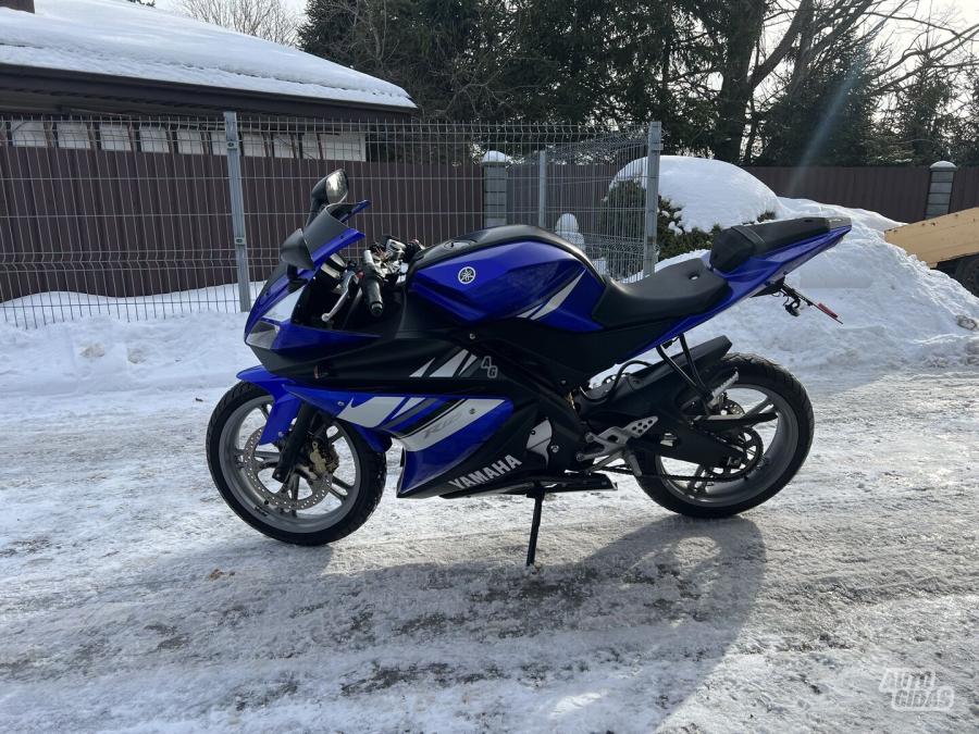 Blue Yamaha YZF 2009 in Prienai, with an engine capacity of 0.13 L and mileage of 17 thousand km for 2250 €, photo 3 on AUTOMOTO.COM.LV