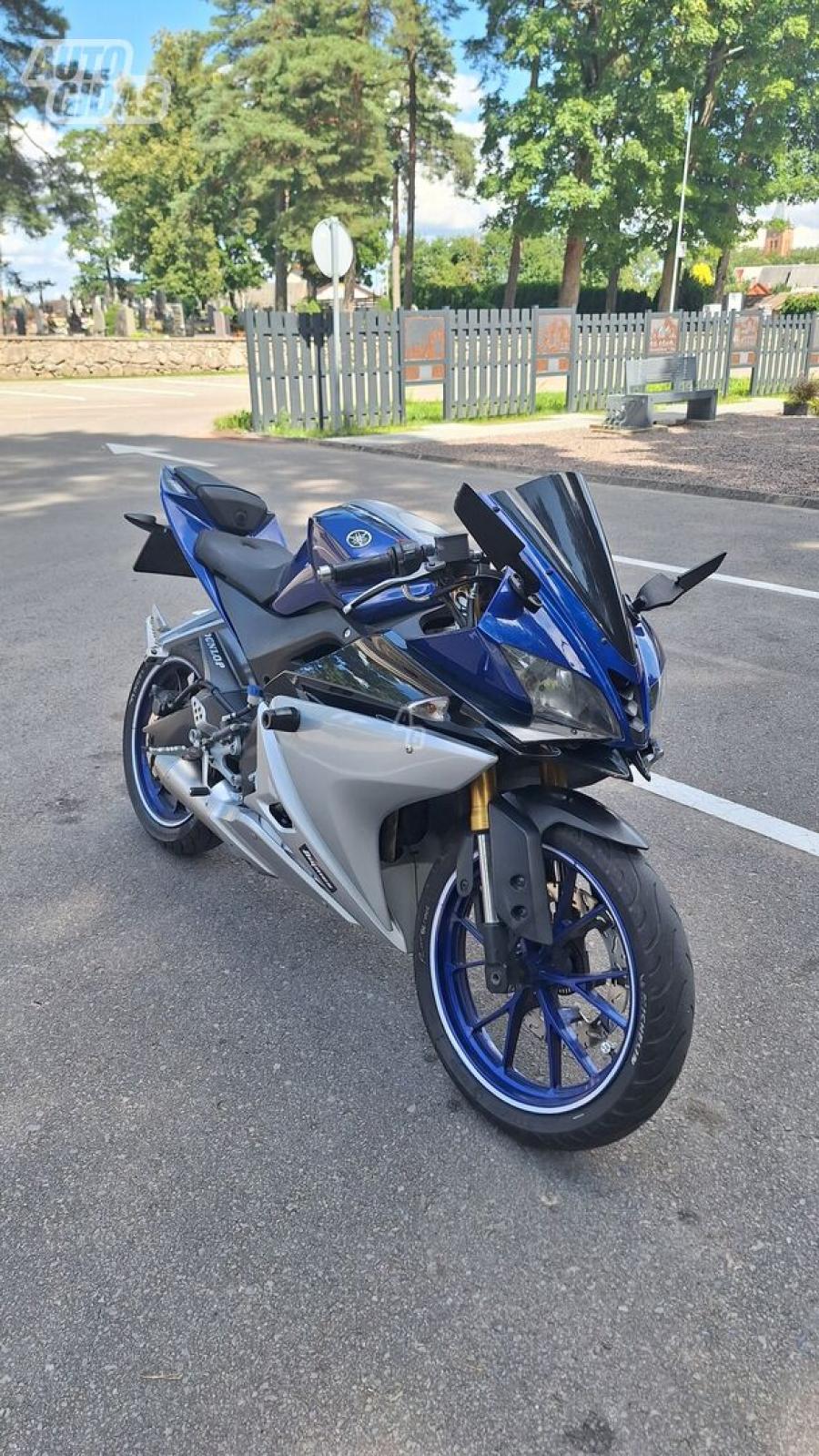 Blue Yamaha YZF 2015 in Mazeikiai, with an engine capacity of 0.13 L and mileage of 0 thousand km for 2400 €, photo 1 on AUTOMOTO.COM.LV
