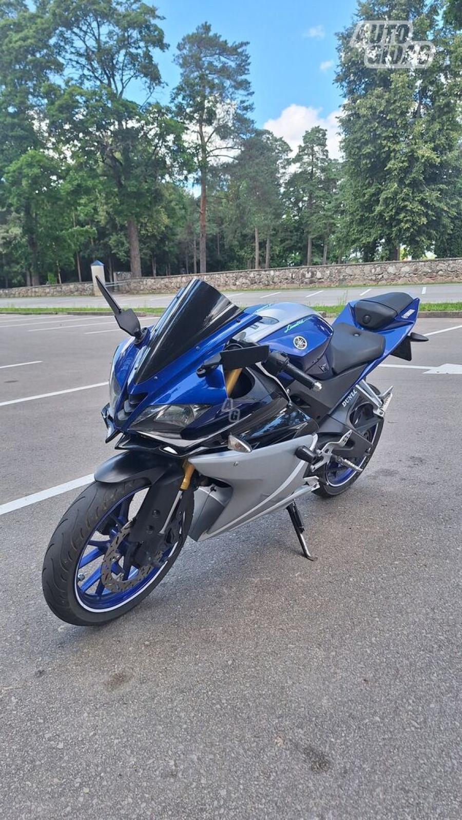 Blue Yamaha YZF 2015 in Mazeikiai, with an engine capacity of 0.13 L and mileage of 0 thousand km for 2400 €, photo 4 on AUTOMOTO.COM.LV