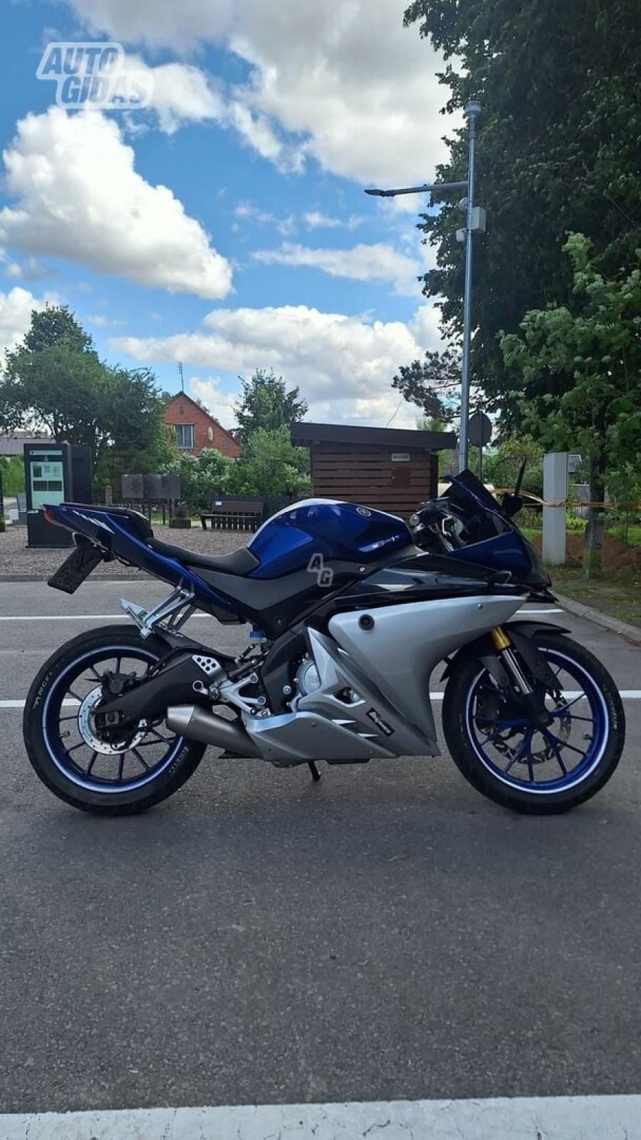 Blue Yamaha YZF 2015 in Mazeikiai, with an engine capacity of 0.13 L and mileage of 0 thousand km for 2400 €, photo 5 on AUTOMOTO.COM.LV