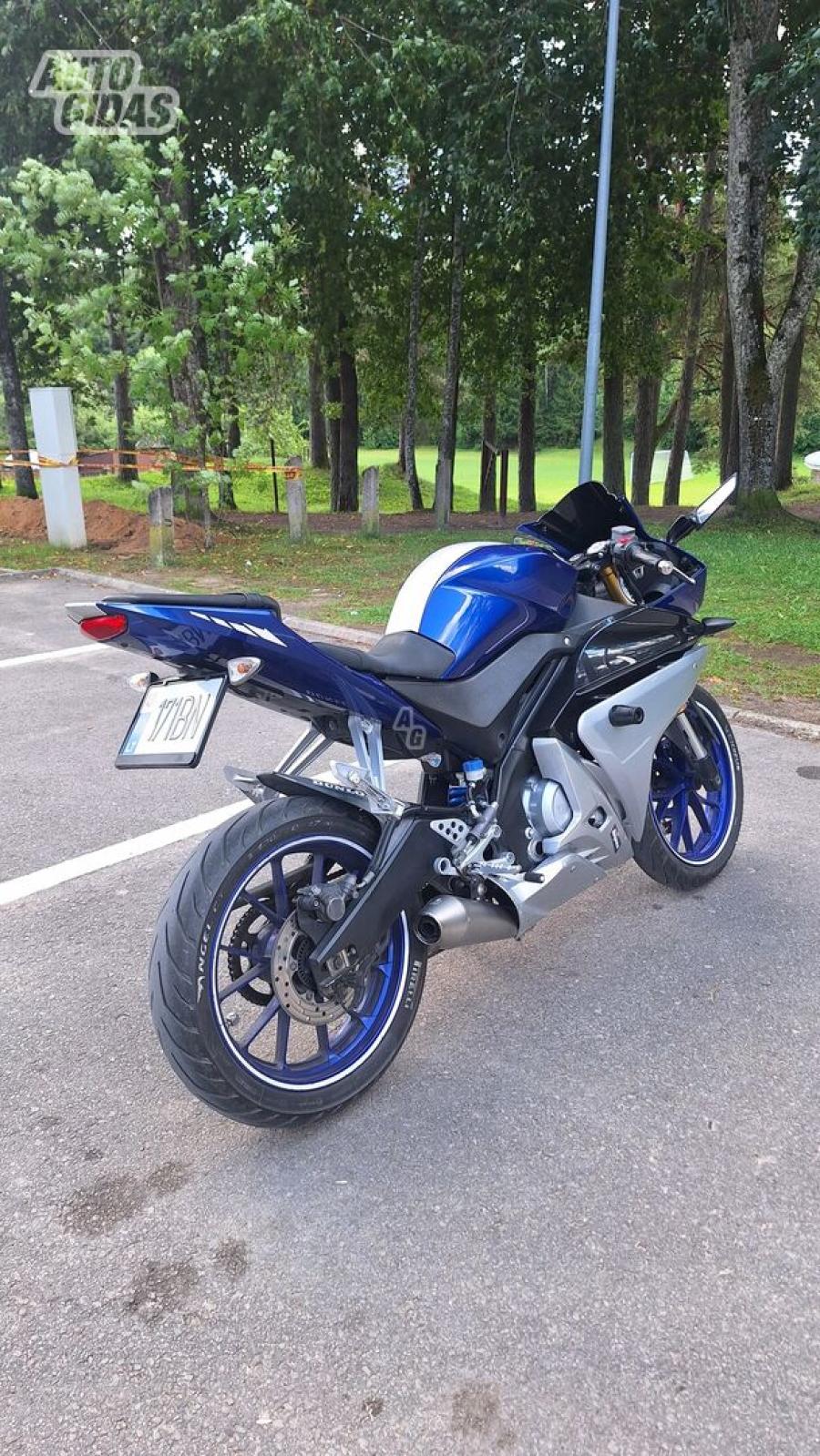 Blue Yamaha YZF 2015 in Mazeikiai, with an engine capacity of 0.13 L and mileage of 0 thousand km for 2400 €, photo 7 on AUTOMOTO.COM.LV