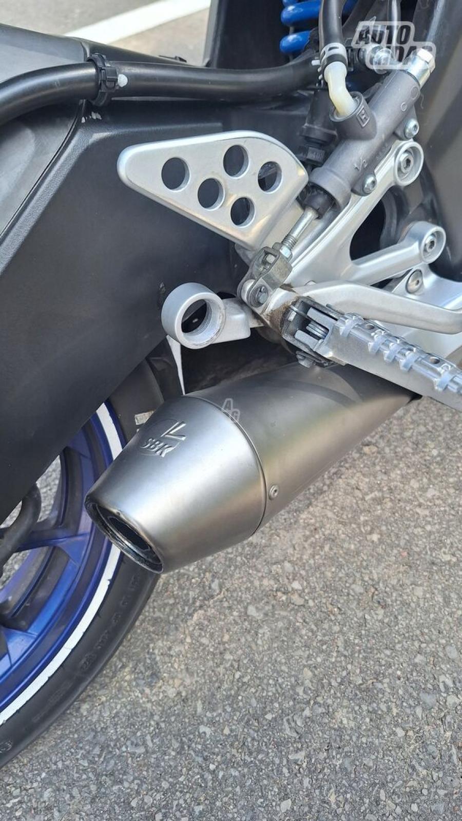 Blue Yamaha YZF 2015 in Mazeikiai, with an engine capacity of 0.13 L and mileage of 0 thousand km for 2400 €, photo 11 on AUTOMOTO.COM.LV
