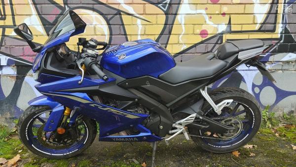 Zils Yamaha YZF 2020 Kauņa, ar dzinēja tilpumu 0.13 L un nobraukumu 20 tūkst. km par 2950 €, foto 4 vietnē AUTOMOTO.COM.LV
