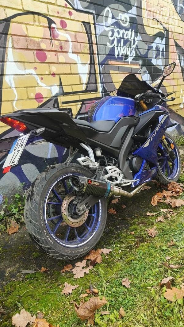 Zils Yamaha YZF 2020 Kauņa, ar dzinēja tilpumu 0.13 L un nobraukumu 20 tūkst. km par 2950 €, foto 9 vietnē AUTOMOTO.COM.LV