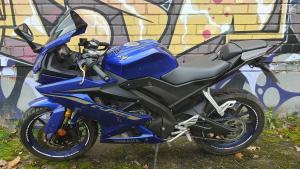 Zils Yamaha YZF 2020 Kauņa, ar dzinēja tilpumu 0.13 L un nobraukumu 20 tūkst. km par 2950 €, foto 4 vietnē AUTOMOTO.COM.LV