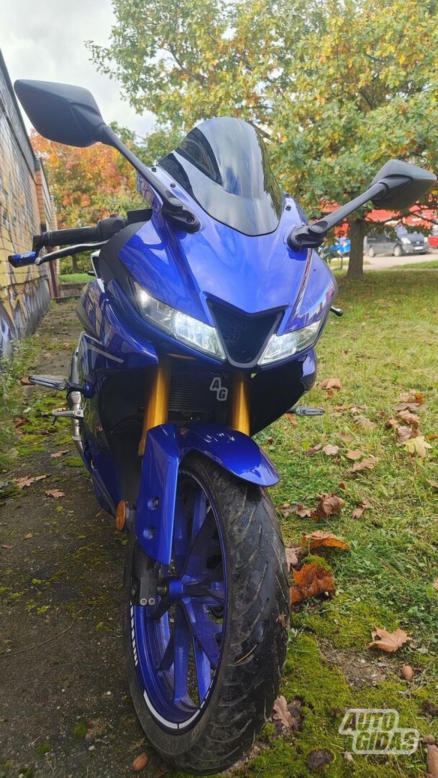 Zils Yamaha YZF 2020 Kauņa, ar dzinēja tilpumu 0.13 L un nobraukumu 20 tūkst. km par 2950 €, foto 10 vietnē AUTOMOTO.COM.LV