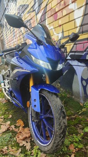 Zils Yamaha YZF 2020 Kauņa, ar dzinēja tilpumu 0.13 L un nobraukumu 20 tūkst. km par 2950 €, foto 11 vietnē AUTOMOTO.COM.LV